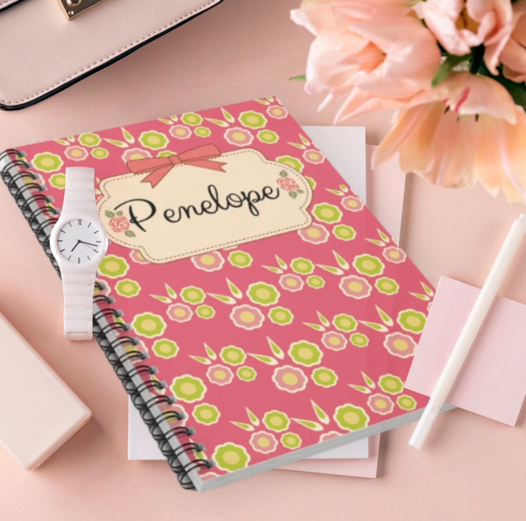 Custom Spiral Notebook, Ruled Line Notebook, Coquette Girls Journal ...