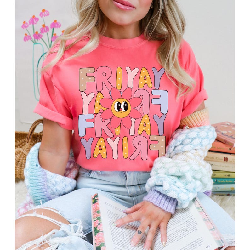 Fri-yay Teacher T-shirt: Comfort Colors Trendy Tee - Etsy