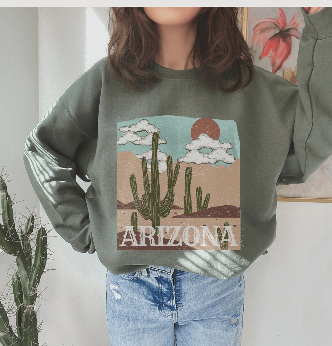 Arizona Sweatshirt: Boho Desert Cactus Pullover - Etsy