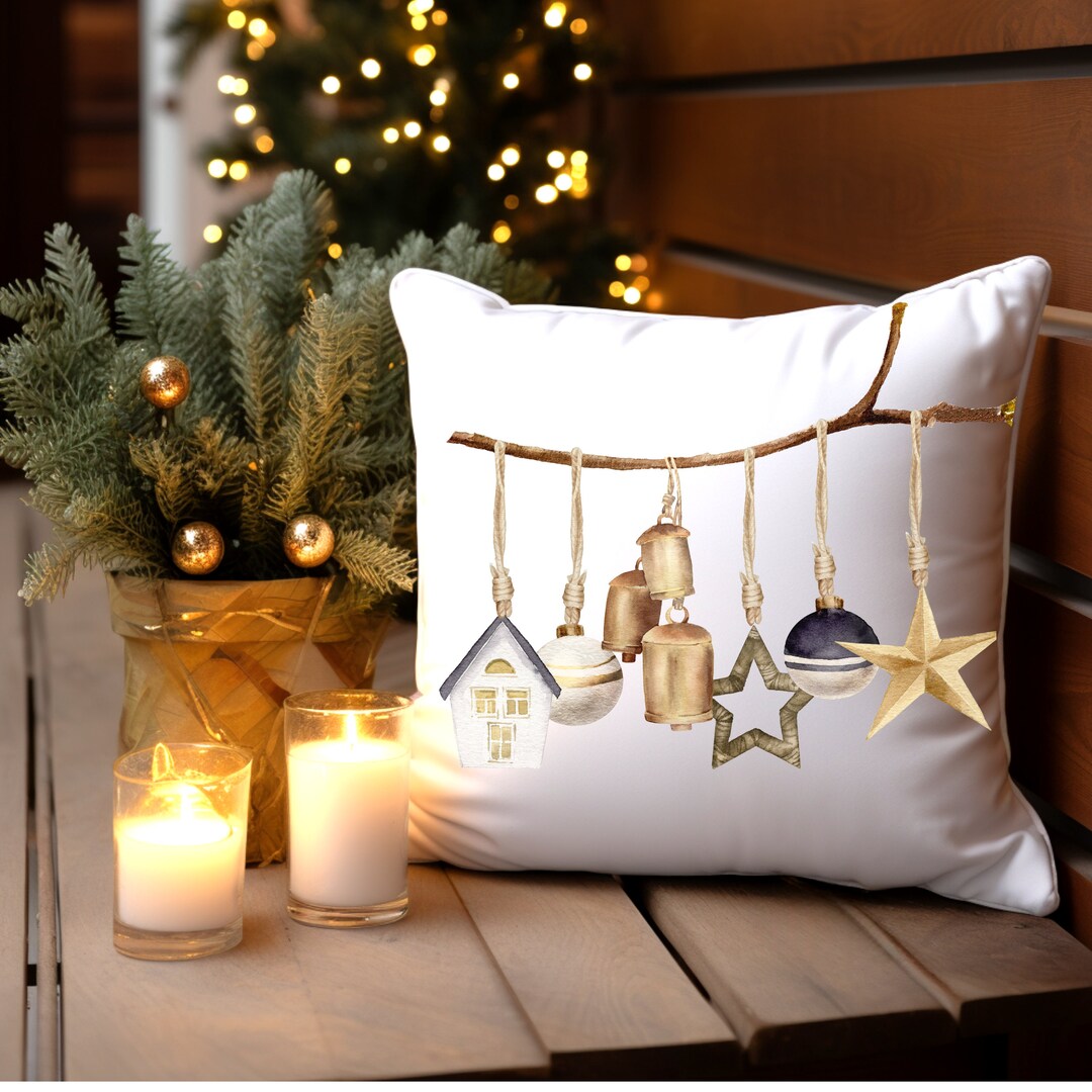 Rustic Christmas Pillow Covers Square Pillow Cover Rustic - Etsy