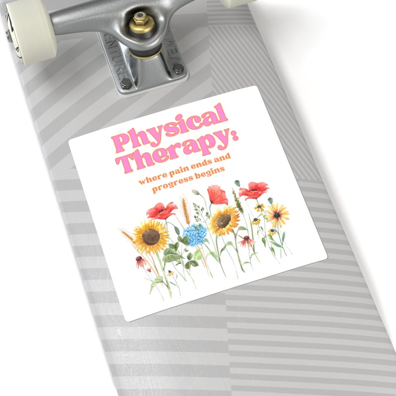 Square Physical Therapy Sticker pain Ends and Progress Begins - Etsy