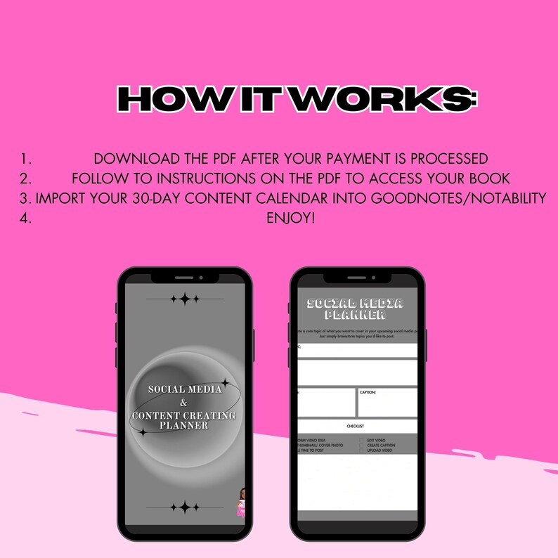 Social Media & Content Creating Planner 30 Day Content Calendar FREE ...