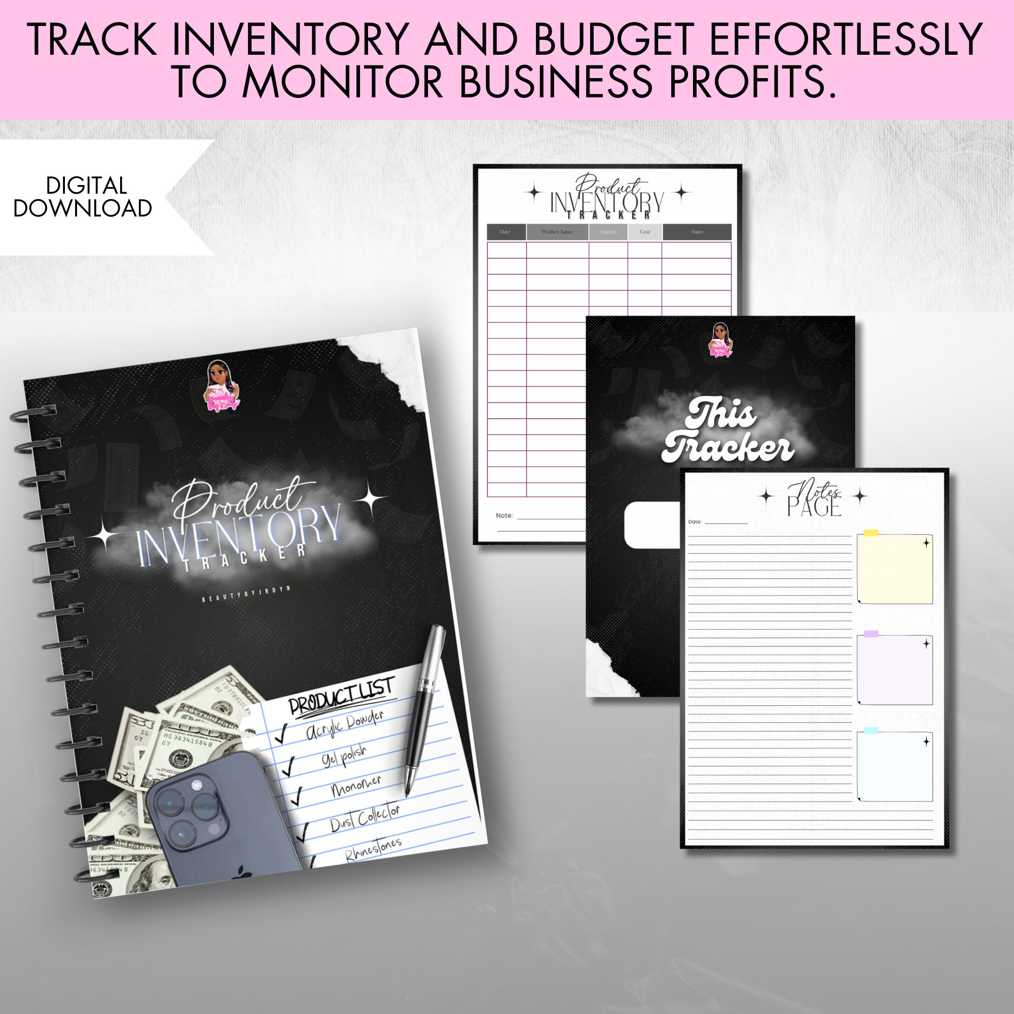Editable Inventory Log, Inventory Tracker, Product Inventory, Inventory ...
