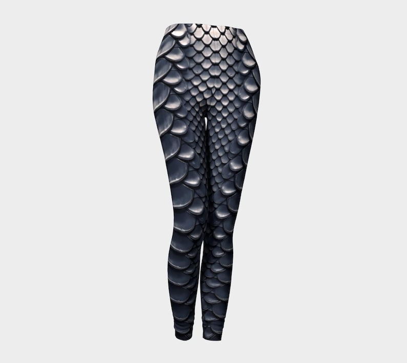 Gunmetal Scale Print Leggings or Capris - Handsewn, Body Hugging Fit - Etsy