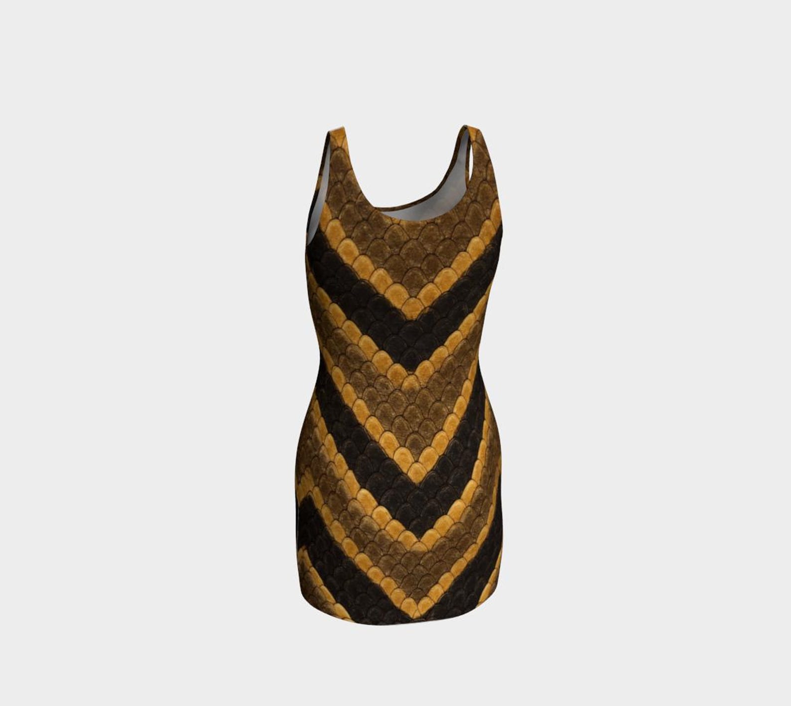 Puff Adder Snake Scale Dress - Hand Sewn Bodycon, Stretchy Fit - Etsy