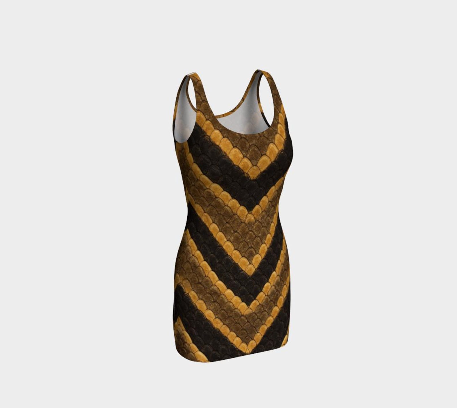 Puff Adder Snake Scale Dress - Hand Sewn Bodycon, Stretchy Fit - Etsy