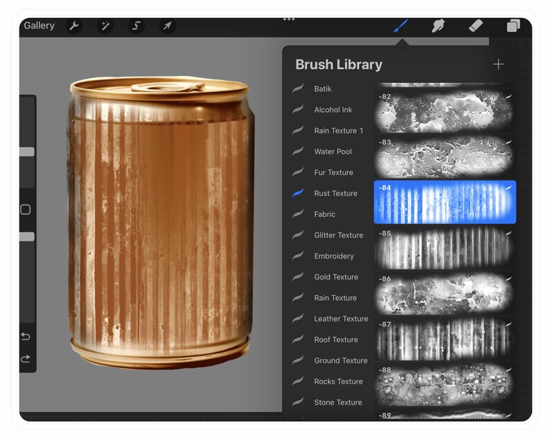 100 Procreate Rust Texture Brushes, Metal Rust Texture for Procreate ...