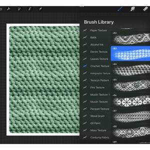 100 Procreate Crochet Texture Brushes, Fabric Texture for Procreate ...