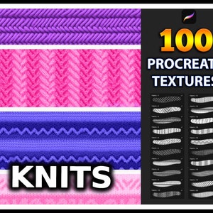 Procreate Fabric Texture Brushes, Seamless Knits Texture for Procreate ...