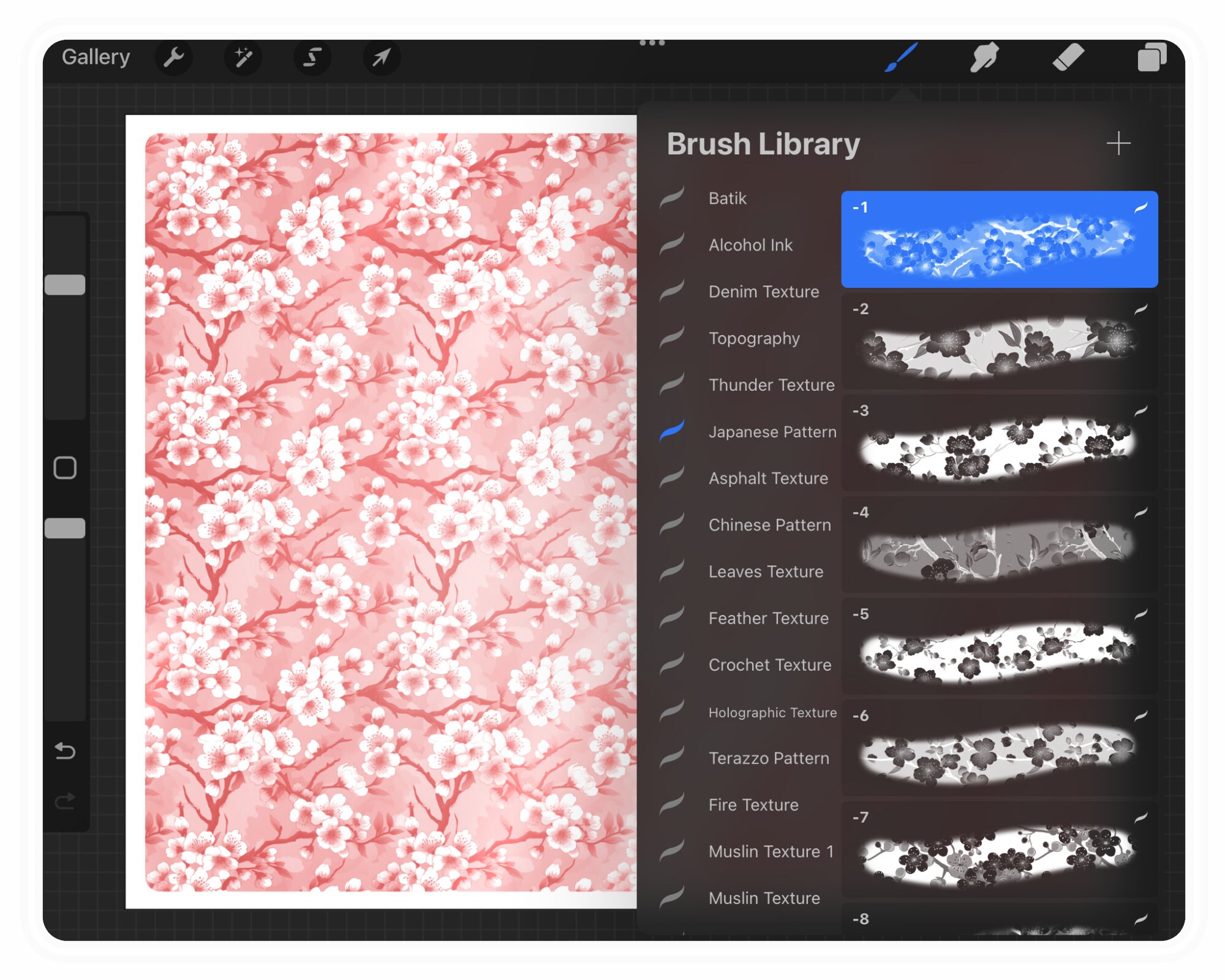 100 Procreate Japanese Pattern Brushes, Traditional Japanese for ...
