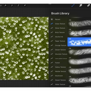 100 Procreate Grass Texture Brushes – Seamless Grass Backgrounds for ...