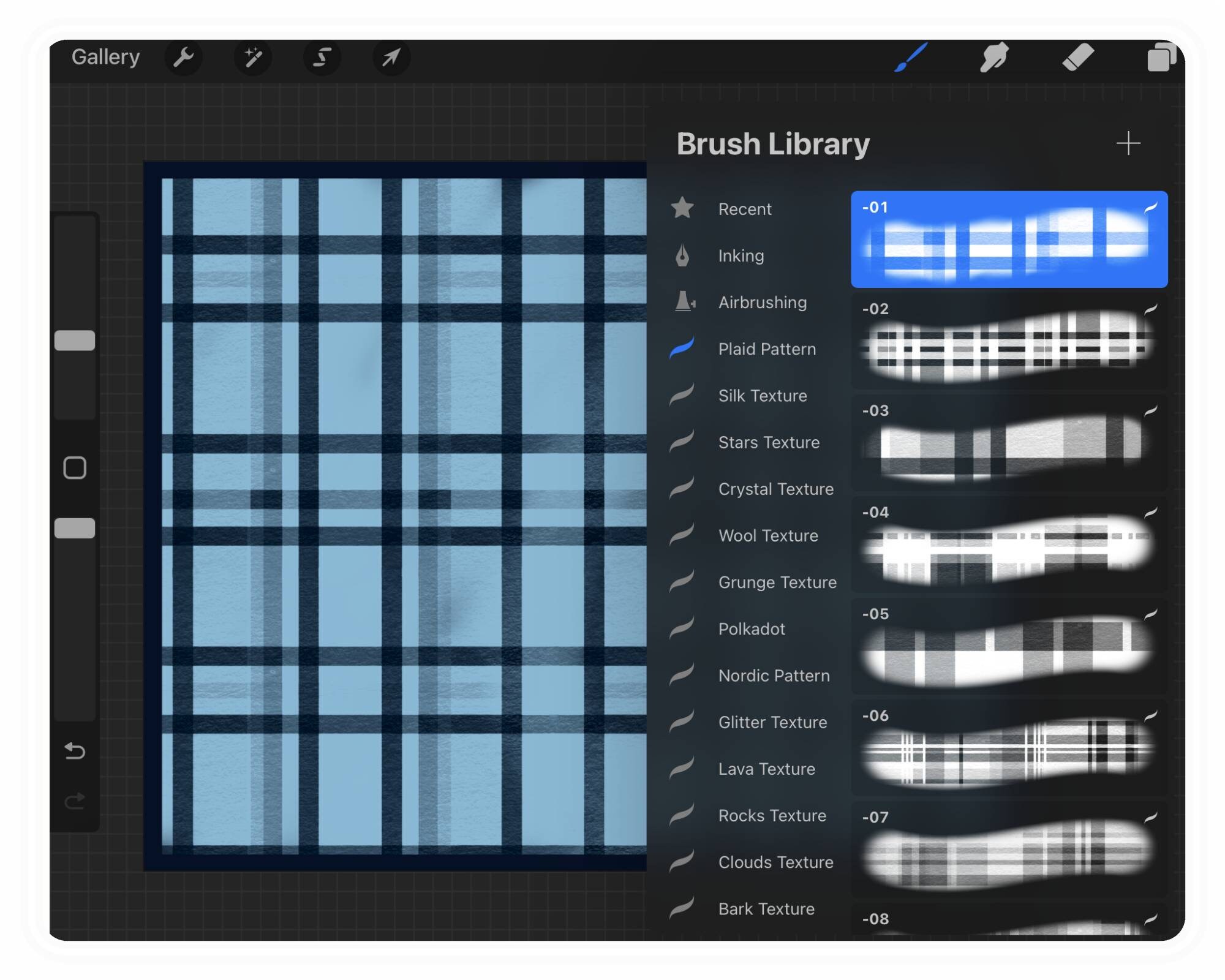 Procreate Plaid Texture Brushes, Plaid Texture for Procreate, Plaid ...
