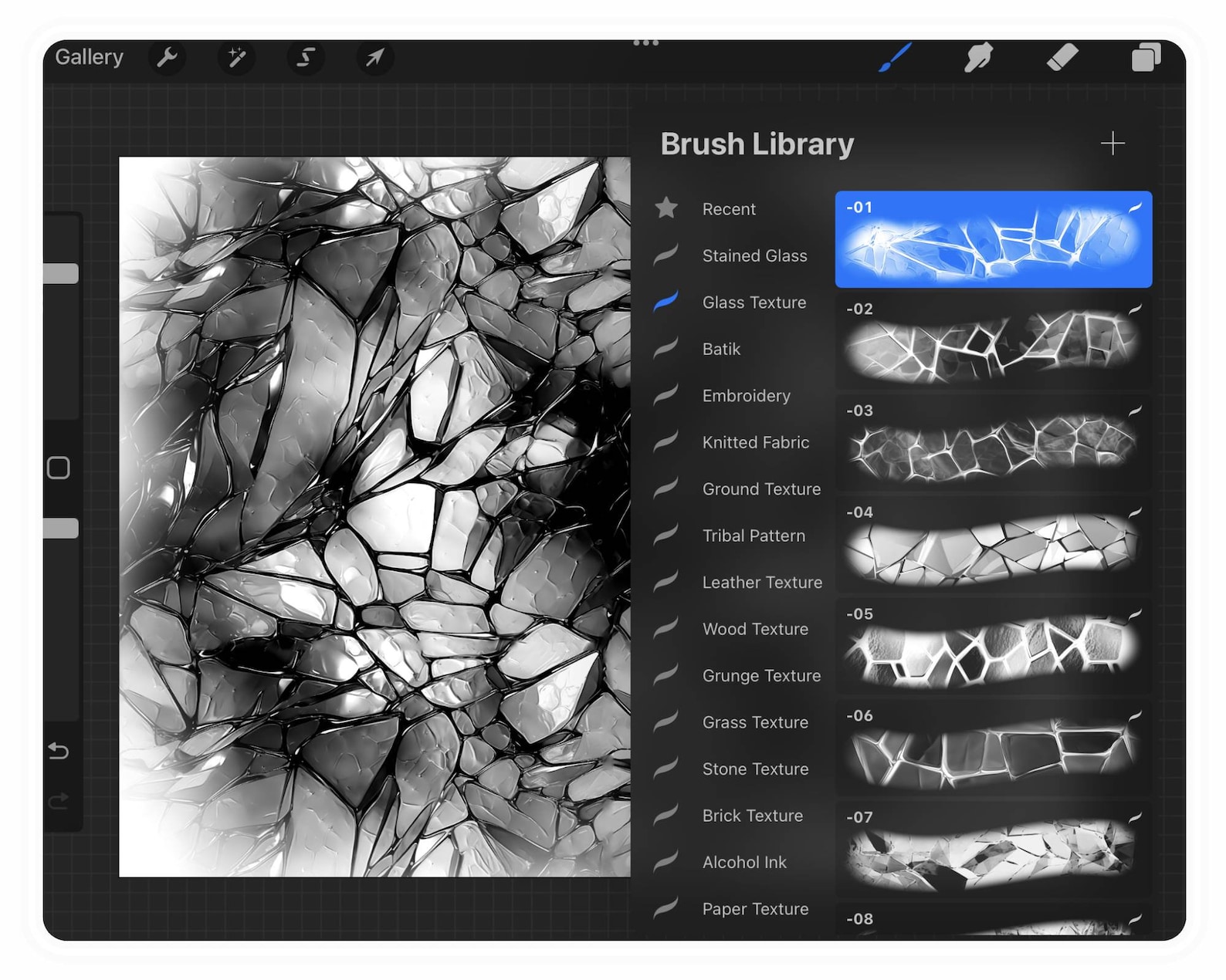 Procreate Glass Texture Brushes Seamless Glass Texture for - Etsy