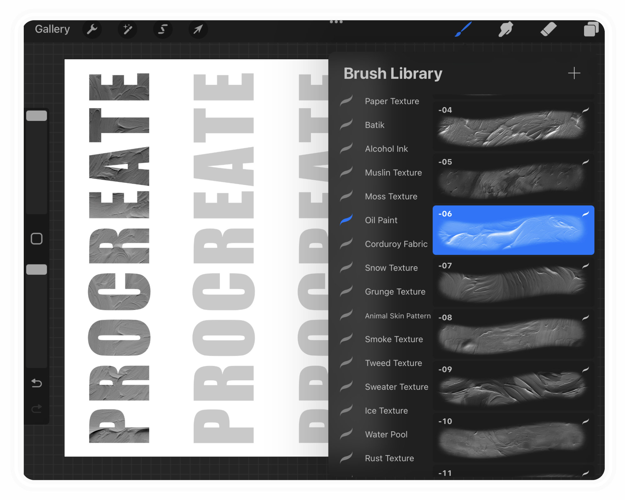 100 Procreate Oil Paint Texture Brushes, Seamless Oil Paint Effect ...