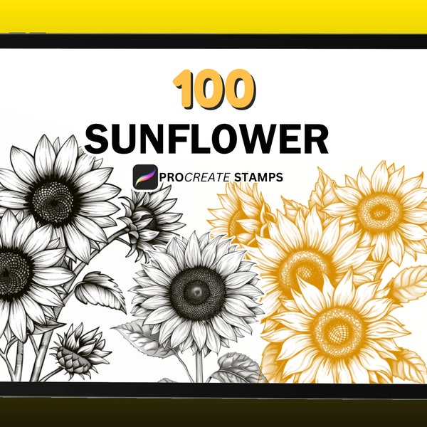 Sunflower Stamp - Etsy