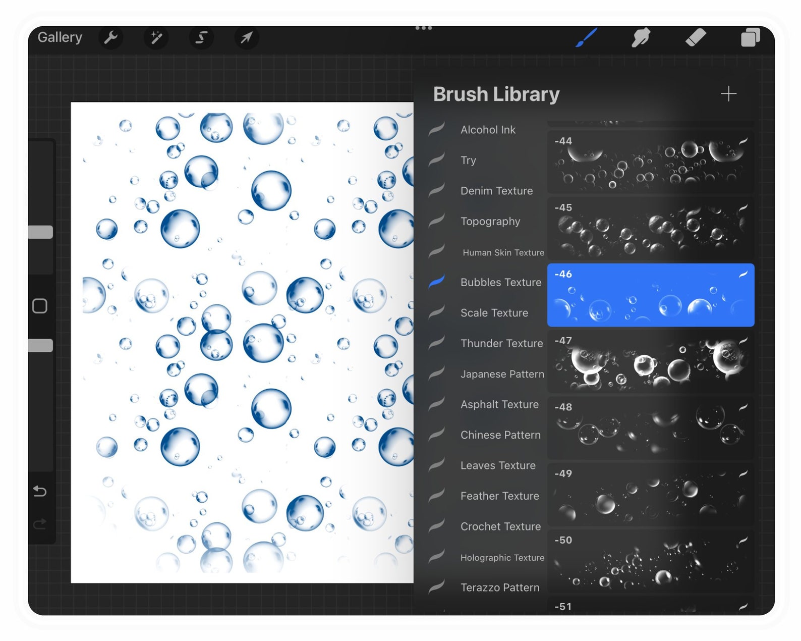 100 Procreate Bubbles Texture Brushes, Bubbles Texture for Procreate ...