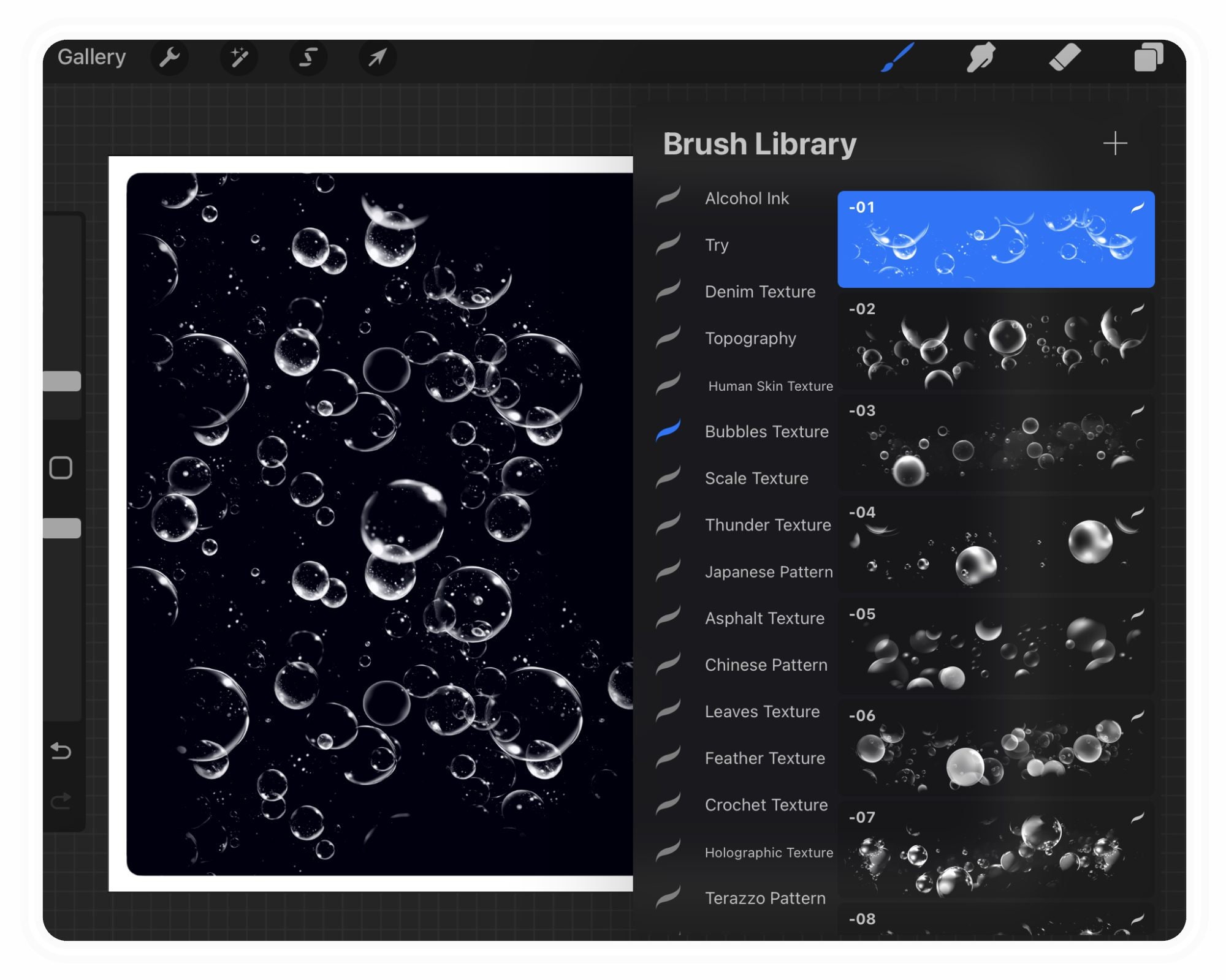 100 Procreate Bubbles Texture Brushes, Bubbles Texture for Procreate ...