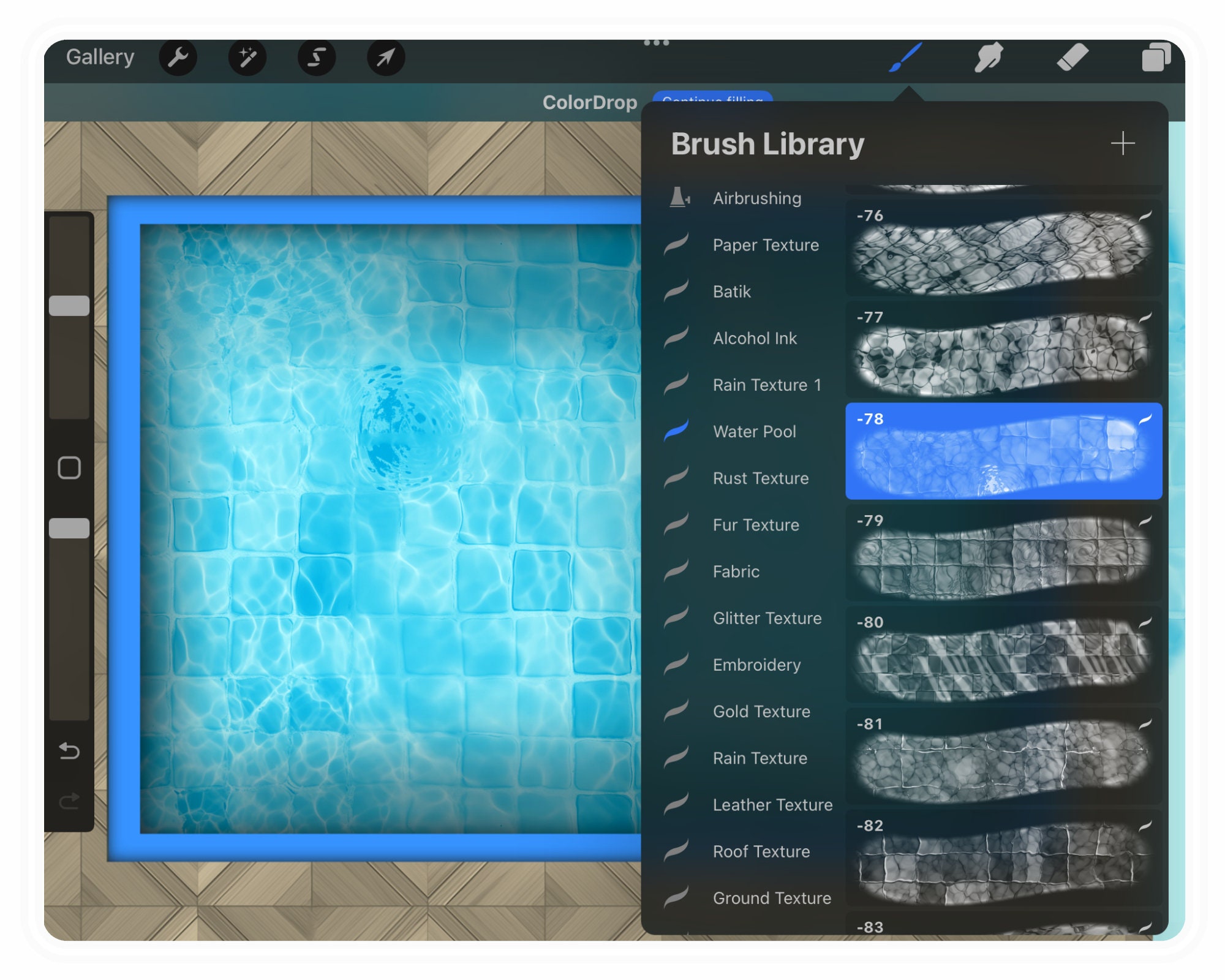 100 Procreate Pool Water Texture Brushes, Realistic Water Texture for ...