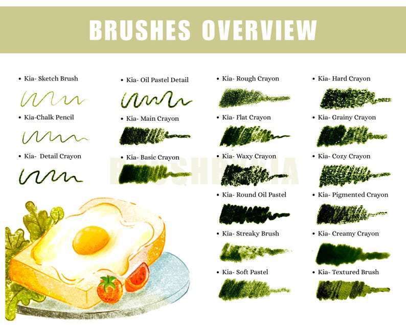 Procreate Crayon Brush Pack-paper Texture, Chalk Brushes, iPad Brush ...