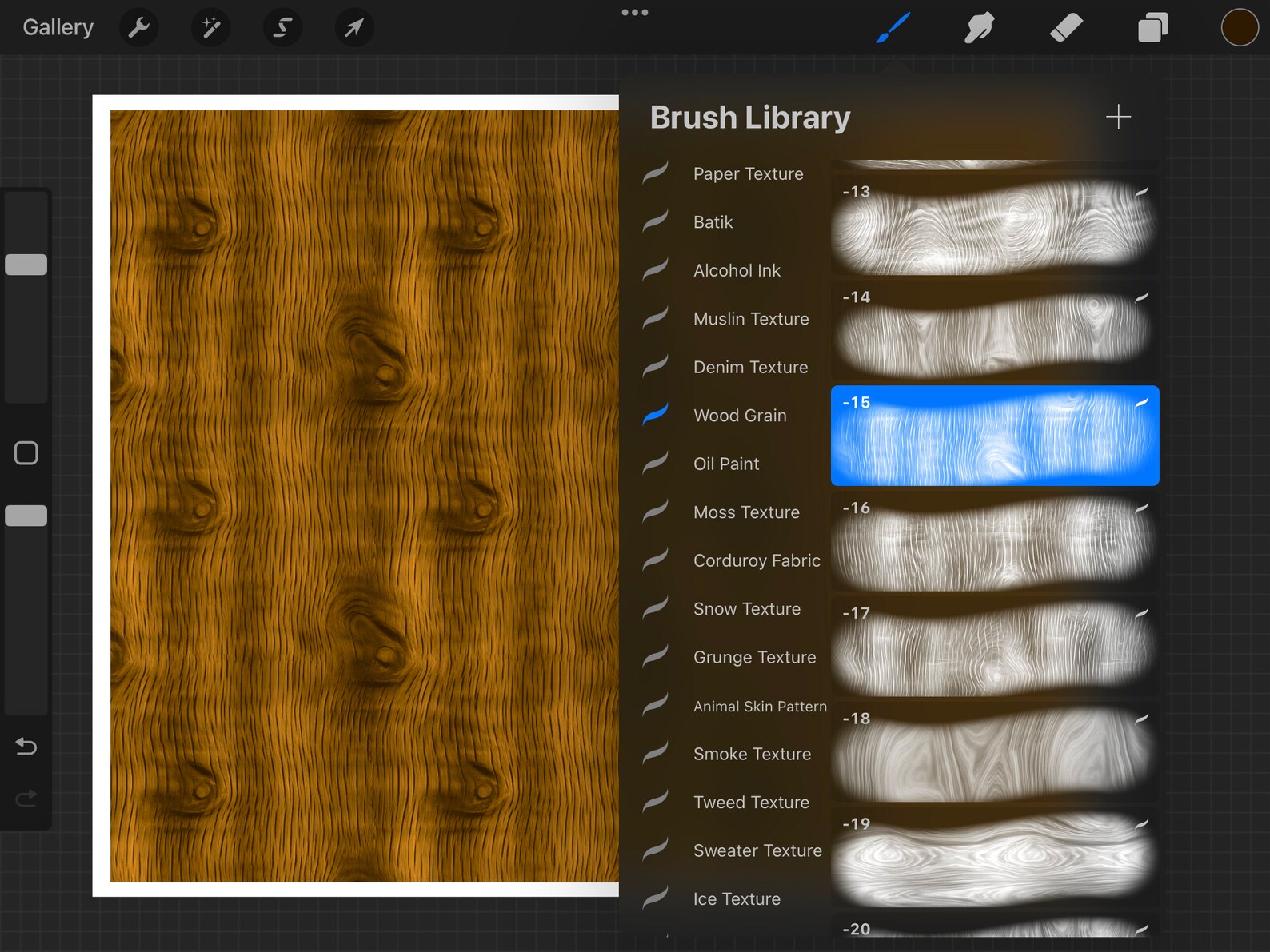 100 Wood Grain Procreate Texture Brushes, Wood Grain Texture for ...