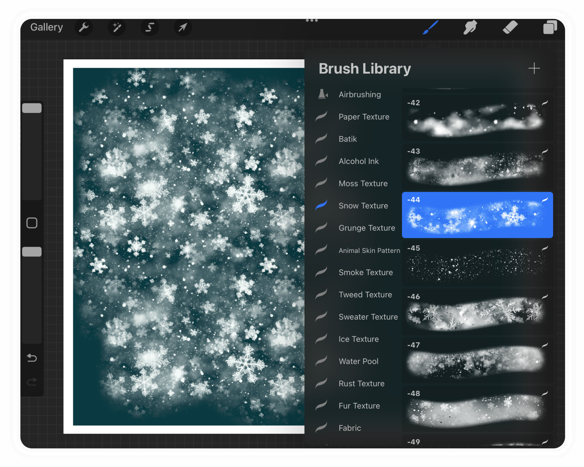 100 Procreate Snow Texture Brushes, Winter Snow Texture for Procreate ...