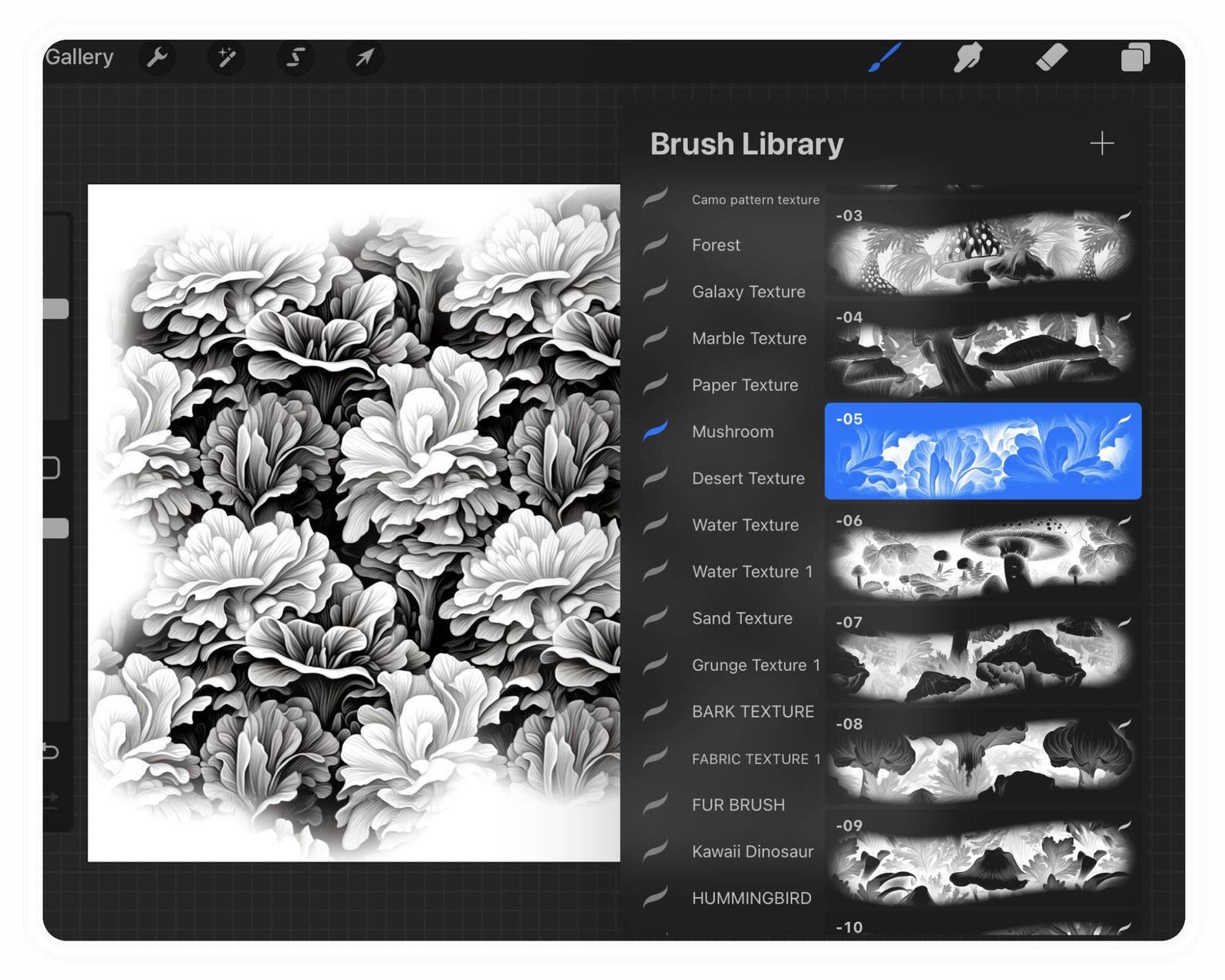 Procreate Mushroom Texture Brushes Seamless Mushroom Texture - Etsy