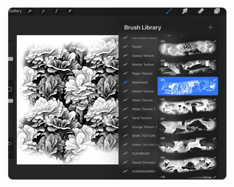 Procreate Mushroom Texture Brushes Seamless Mushroom Texture - Etsy