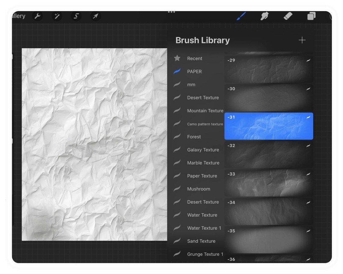 Procreate Paper Texture Brushes, Seamless Paper Texture for Procreate ...