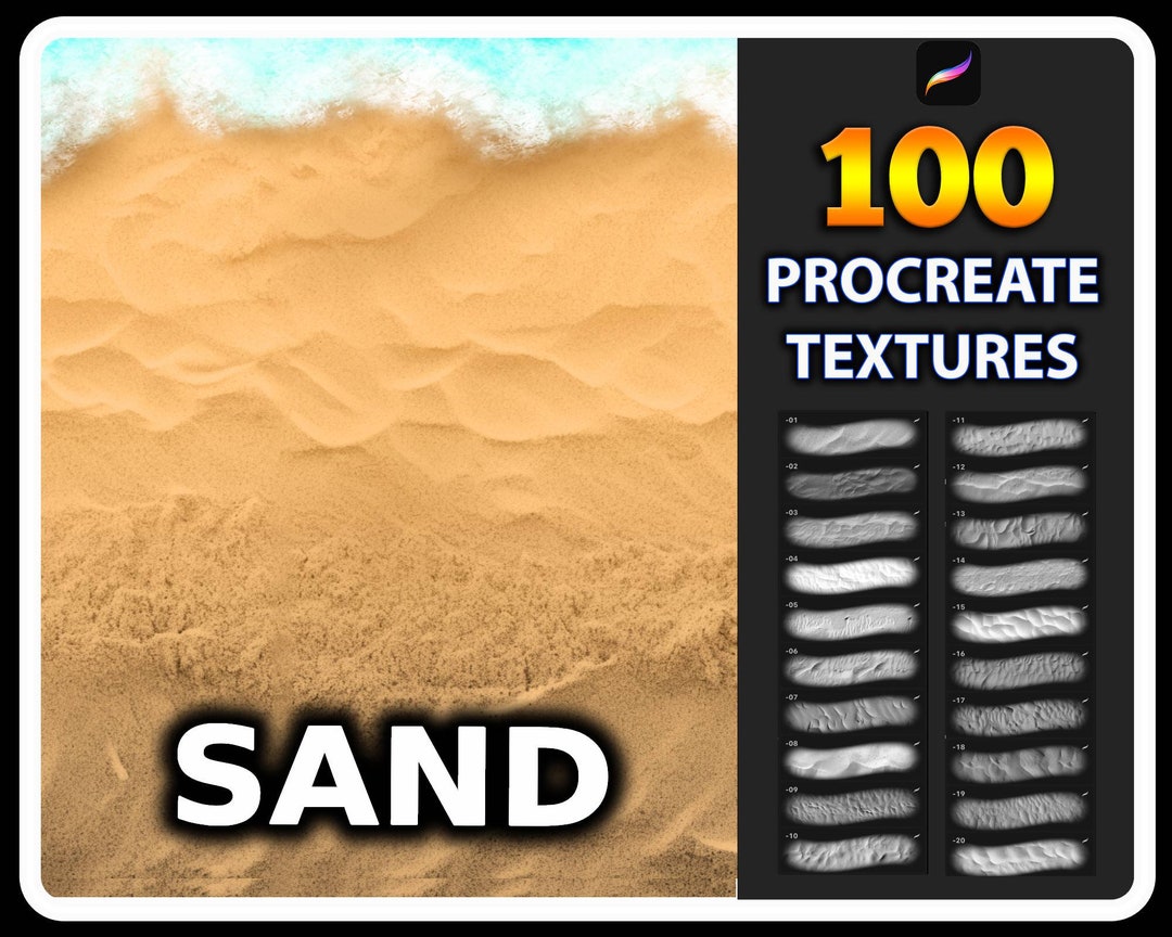 100 Procreate Sand Texture Brushes – Beach, Desert & Sandy Backgrounds for Digital Art - Etsy
