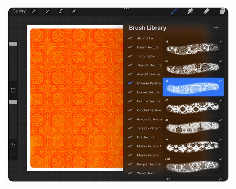 100 Procreate Chinese Pattern Brushes: Traditional Ornament Textures ...