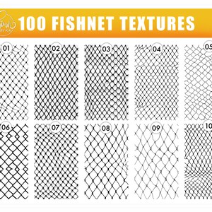 100 PROCREATE FISHNET TEXTURE, Procreate Fishnet Brush, Lace Texture ...