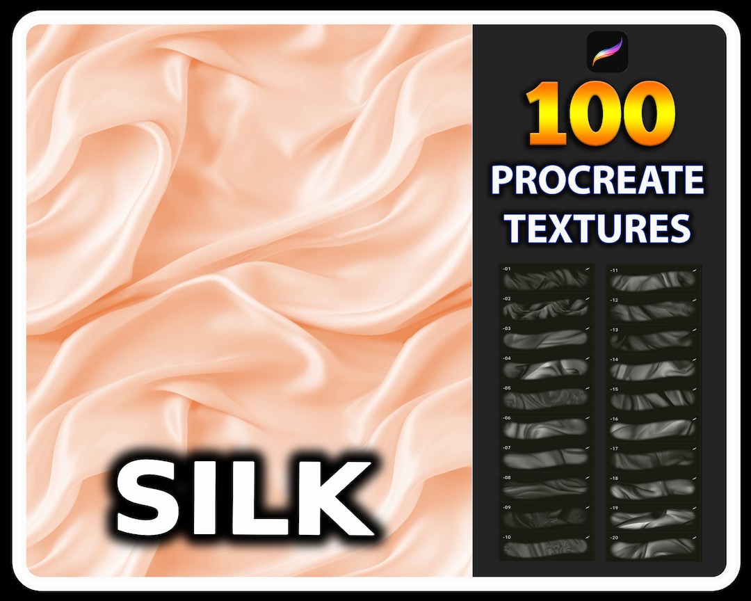 Procreate Silk Texture Brushes: 40 Fabric Brush Set (digital Download) - Etsy