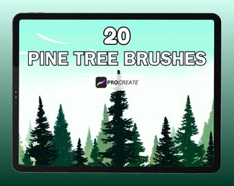 150 Procreate Tree Brushes,tree Silhouette Stamp Brush Set,procreate ...