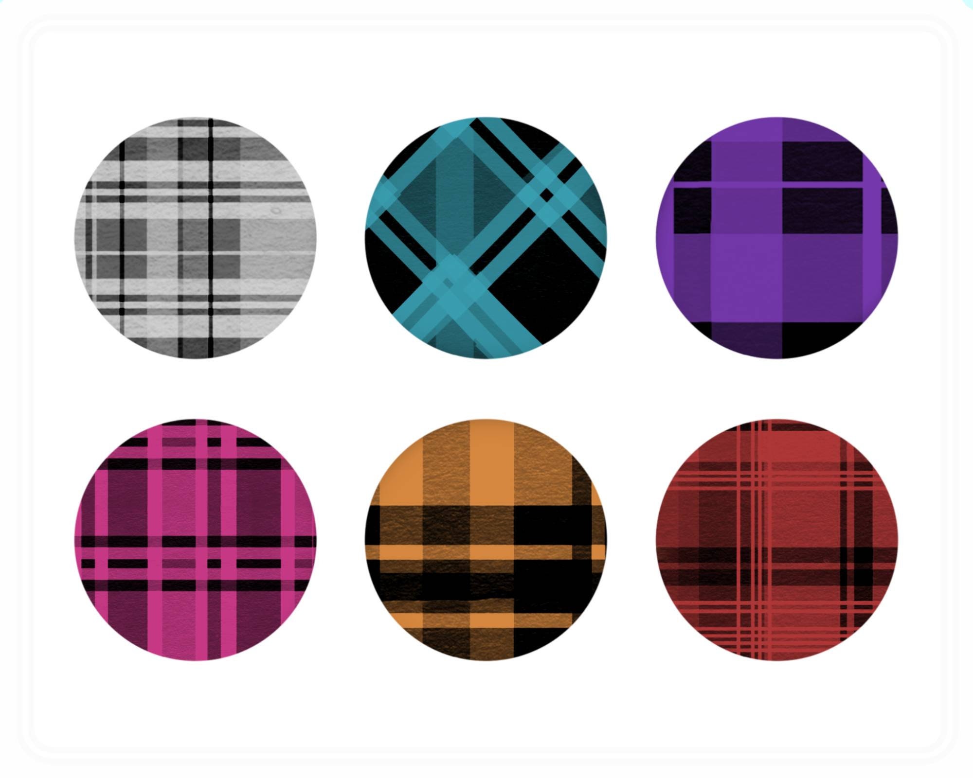 40 Procreate Plaid Texture Brushes: Tartan Fabric (digital Download) - Etsy