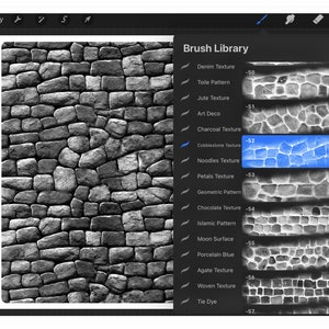 100 Procreate Cobblestone Texture Brushes: Realistic Stone Paving - Etsy