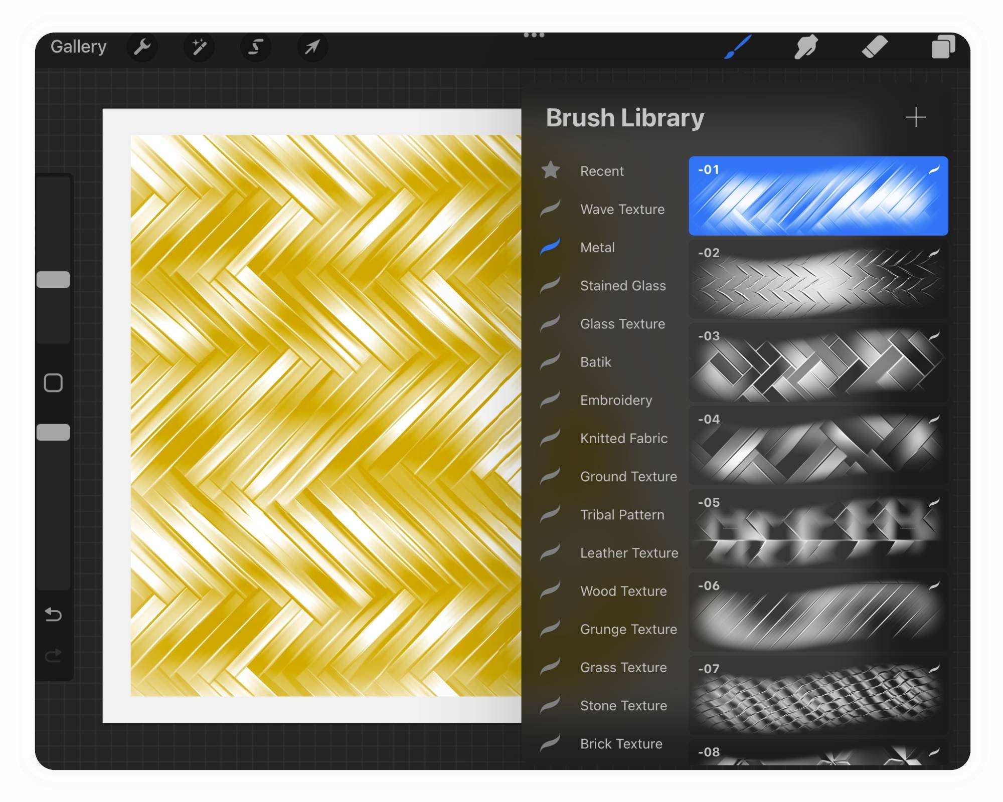 100 Procreate Metal Texture Brushes Metalic Texture for - Etsy