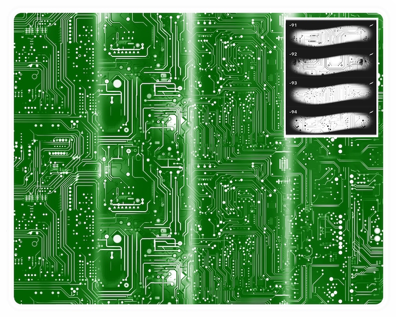 100 Procreate Circuit Texture Brushes, Green PCB Texture for Procreate ...