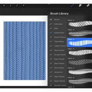 Procreate Fabric Texture Brushes, Seamless Knits Texture for Procreate ...