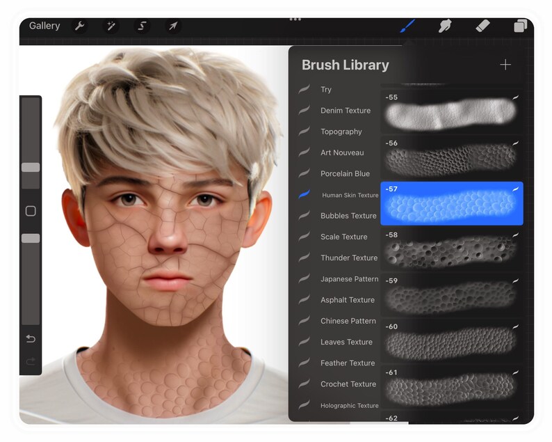 100 Procreate Human Skin Texture Brushes Realistic Human Skin Texture Skin Brush Realistic