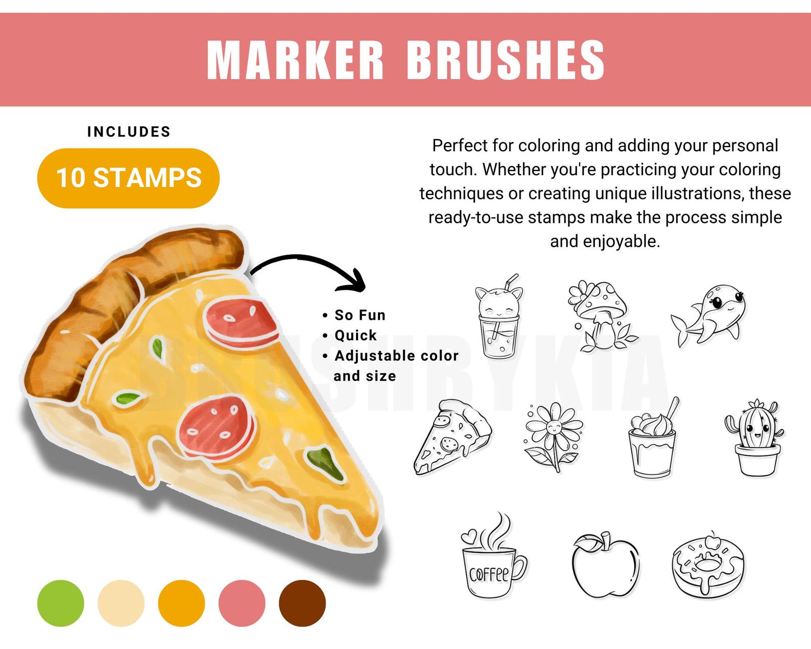 Procreate Marker Brushes: Copic Style Alcohol Markers (digital Download ...