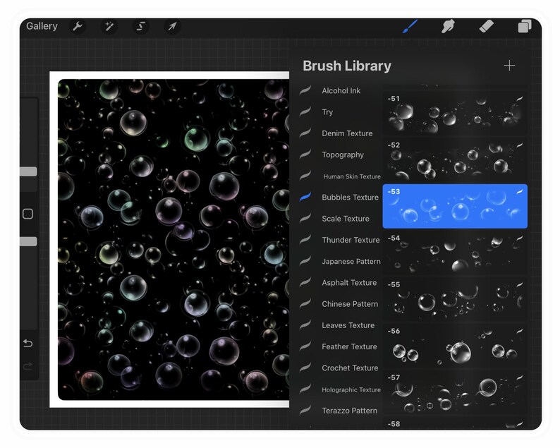 100 Procreate Bubbles Texture Brushes, Bubbles Texture for Procreate ...