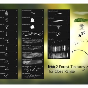 Nature Brush Set Procreate, Procreate Nature Brush, Foliage Brushes ...