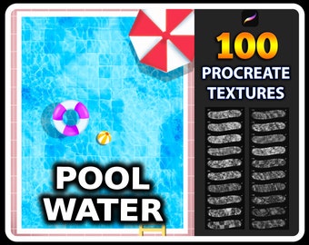 Procreate Water Texture Brushes, Realistic Water Texture for Procreate ...