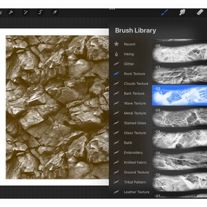 100 Procreate Rocks Texture Brushes, Realistic Rock Texture for ...