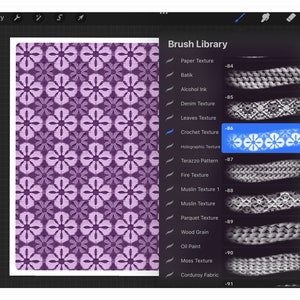 100 Procreate Crochet Texture Brushes, Fabric Texture for Procreate ...