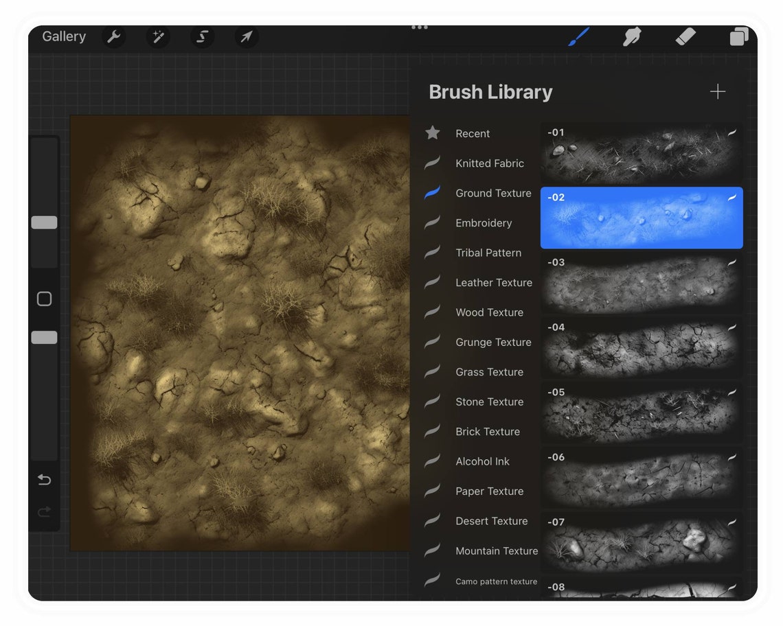 100 Ground Texture Brushes: Seamless Procreate Textures (digital ...