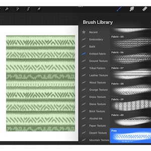 Procreate Fabric Texture Brushes, Seamless Knits Texture for Procreate ...