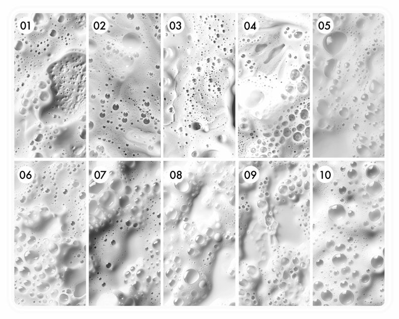 100 Soap Foam Procreate Textures: Bubbles Background (digital Download ...