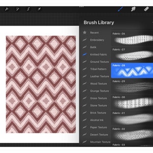Procreate Fabric Texture Brushes, Seamless Knits Texture for Procreate ...