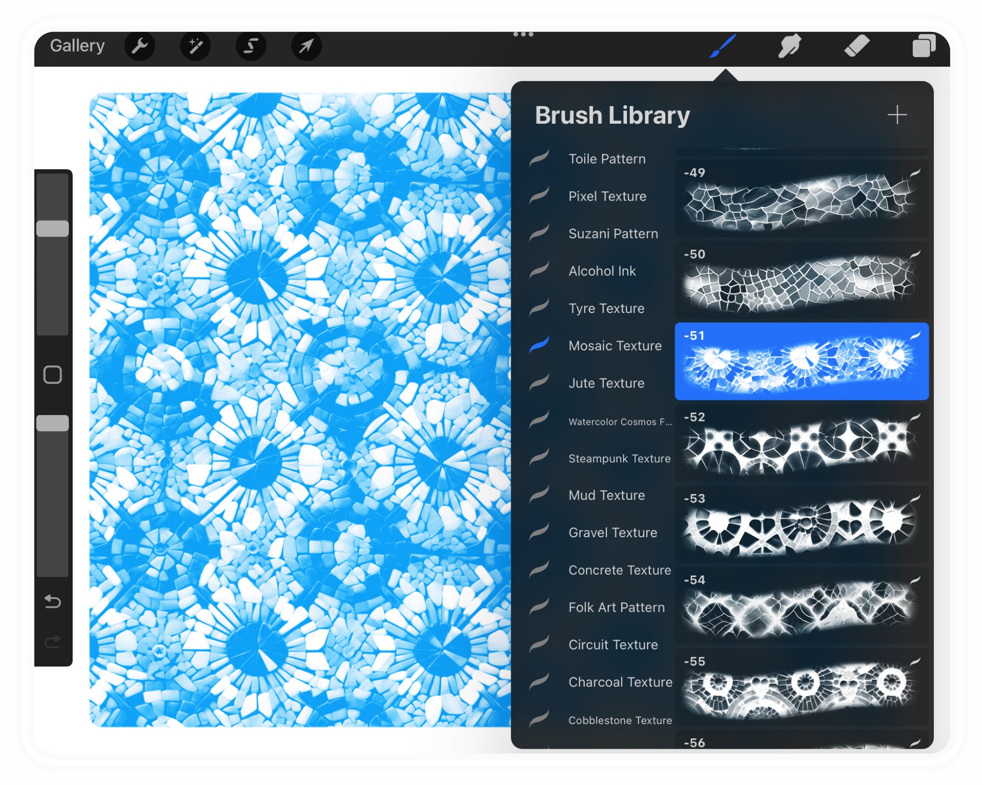 100 Procreate Mosaic Texture Brushes, Roman Mosaic Texture for Procreate, Glass Texture ...
